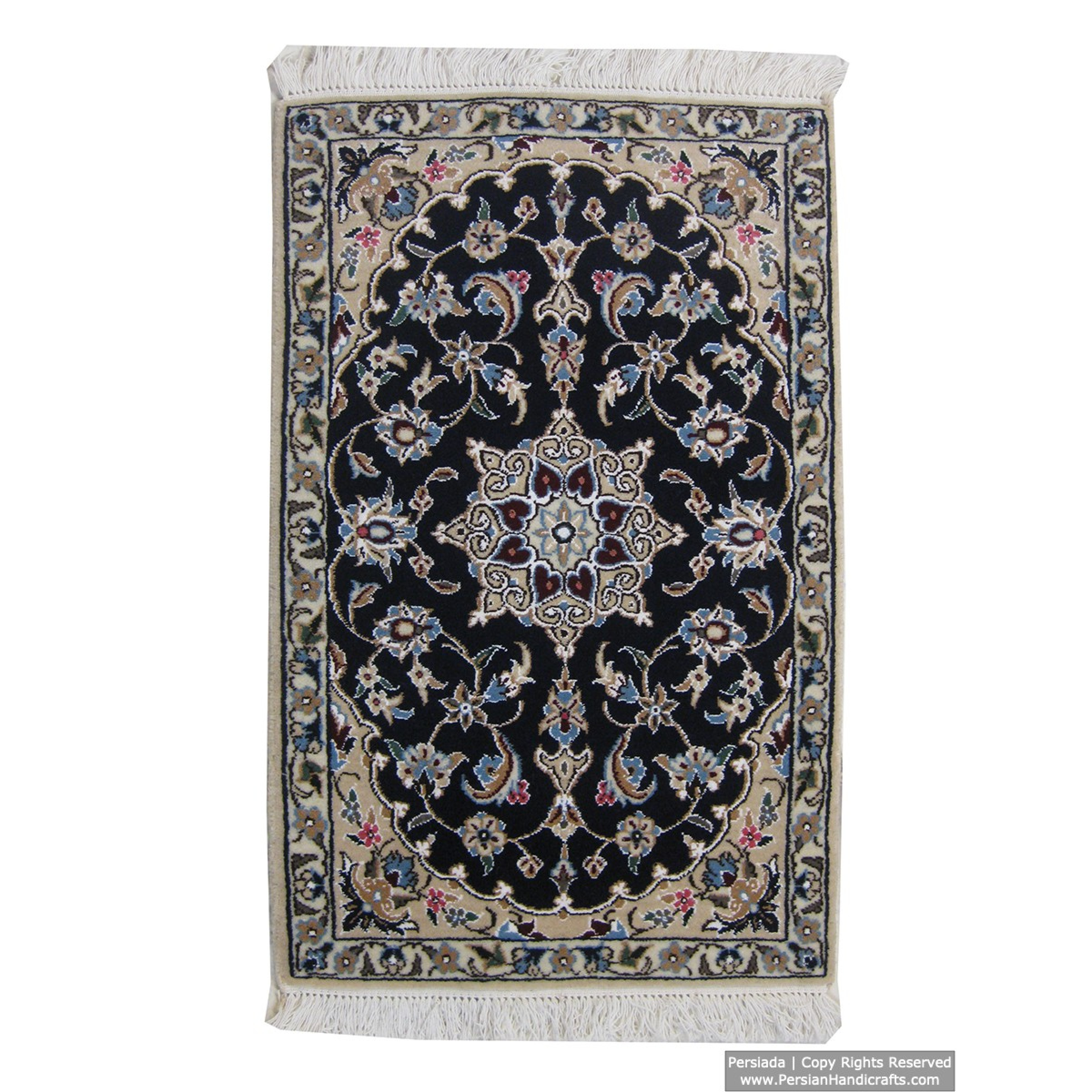 Medallion Design Wool & Cotton Naein Persian Rug - RN5015