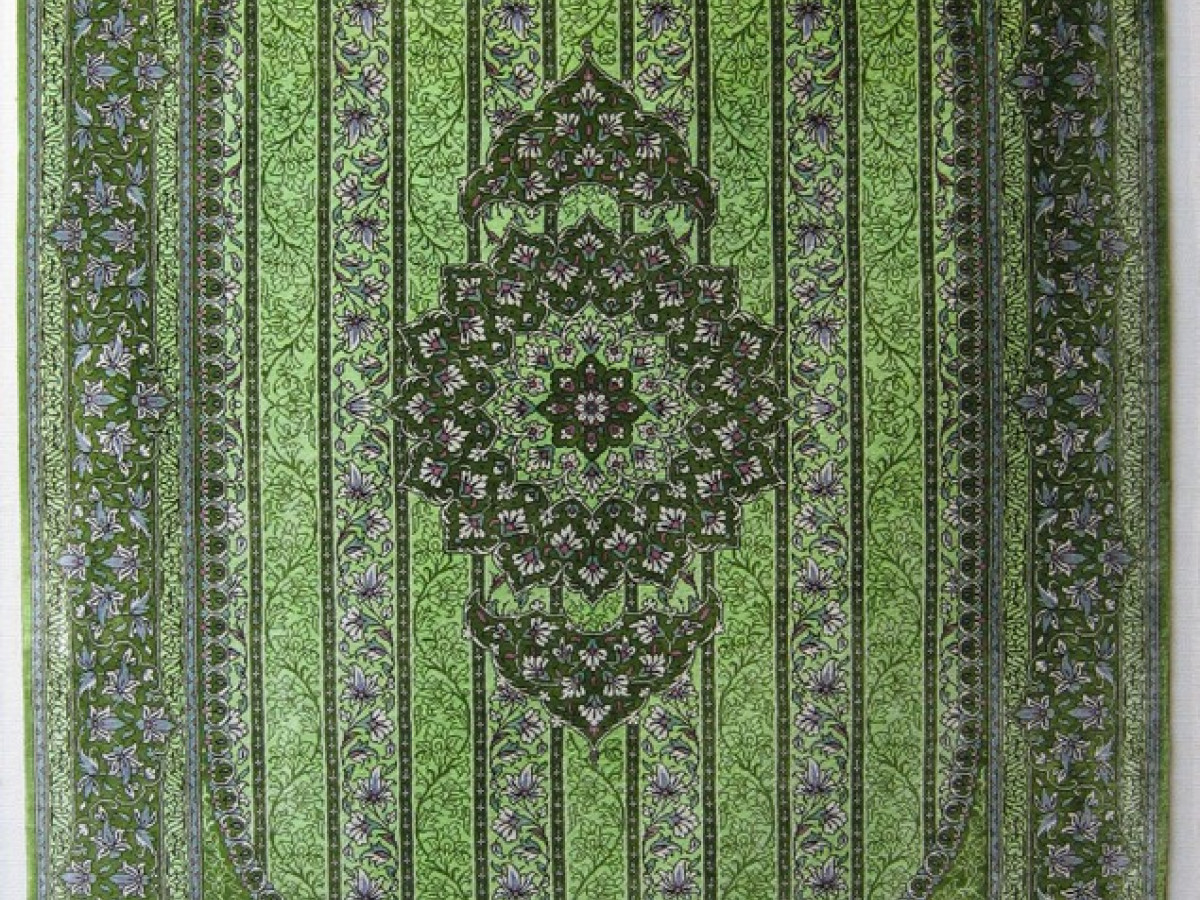 Premium Medallion Design Silk Qum Rug - Persis Crafts - RQ4056